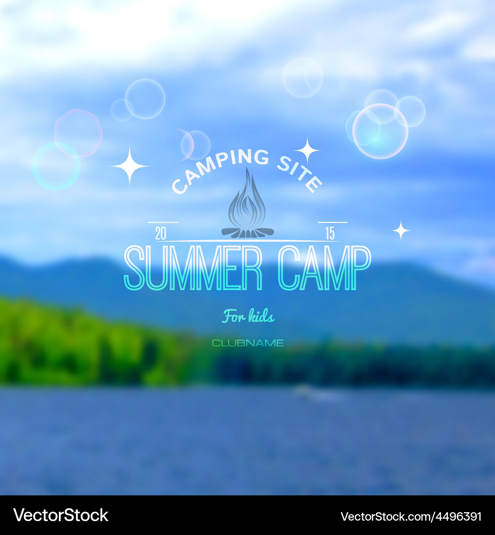 Summer camp badges logos and labels for any use Vector Image