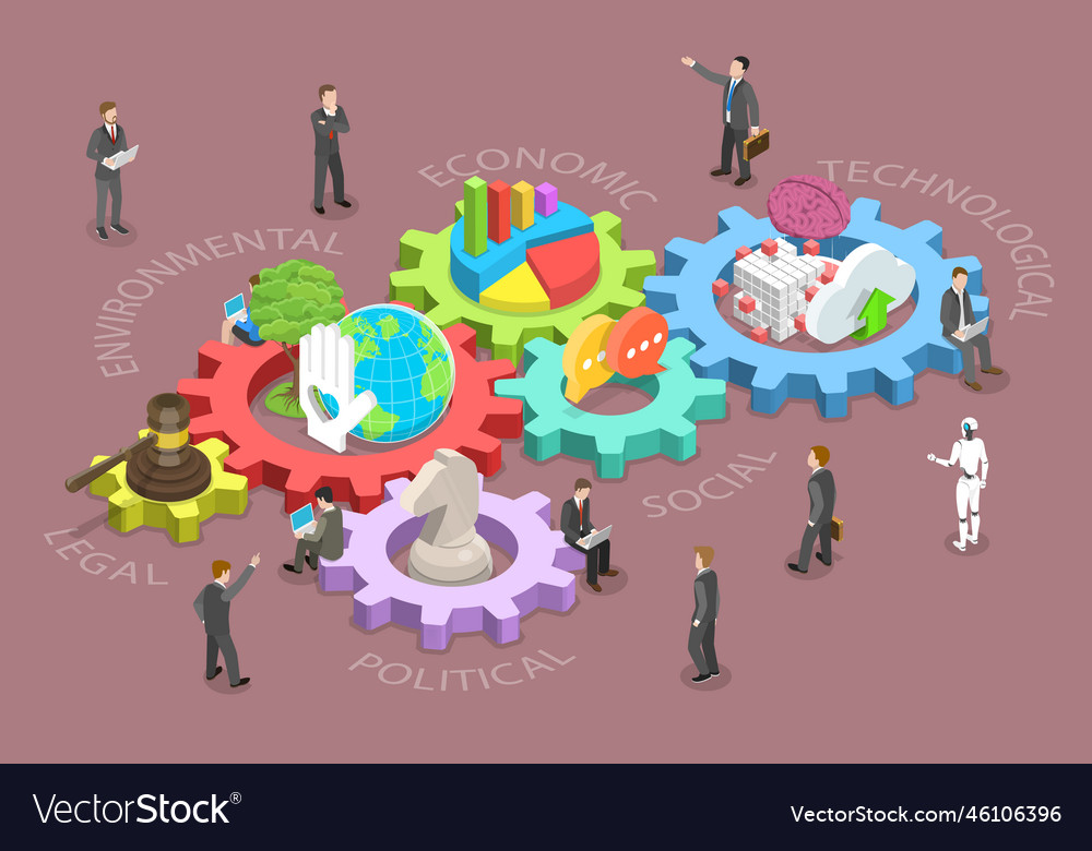 3d isometric flat conceptual Royalty Free Vector Image