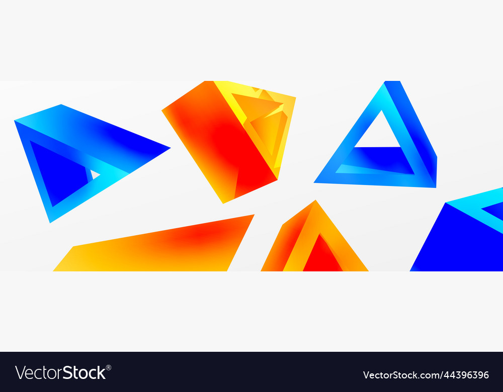 3d triangle abstract background basic shape Vector Image