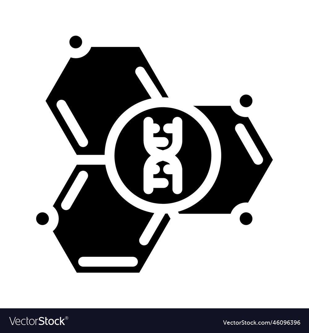 Genetic molecular structure glyph icon Royalty Free Vector Genetic molecular structure glyph icon Royalty Free Vector