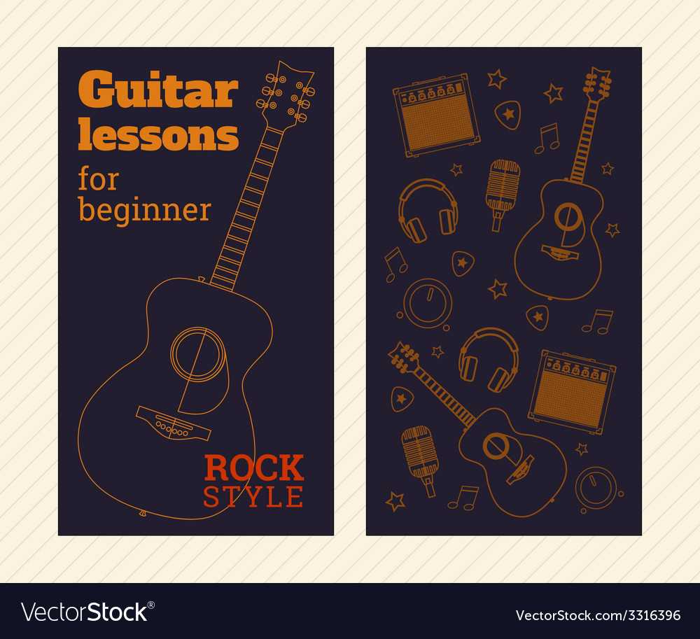 Guitar poster Royalty Free Vector Image - VectorStock