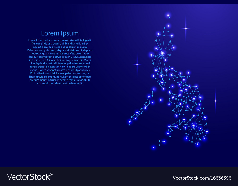 Philippines map of polygonal mosaic lines network Vector Image Philippines map of polygonal mosaic lines network Vector Image