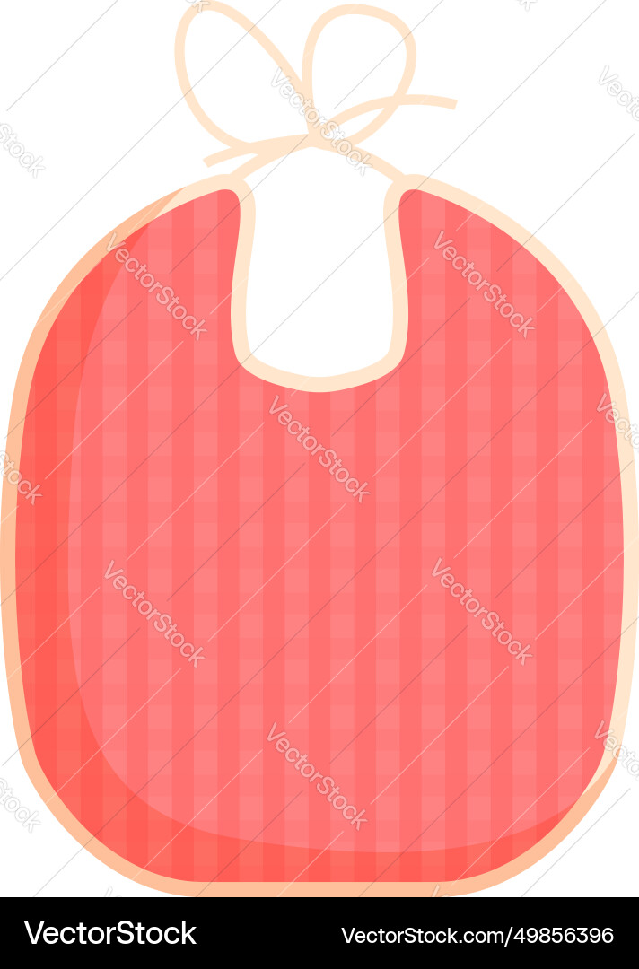 Red design bib icon cartoon clothes kid Royalty Free Vector