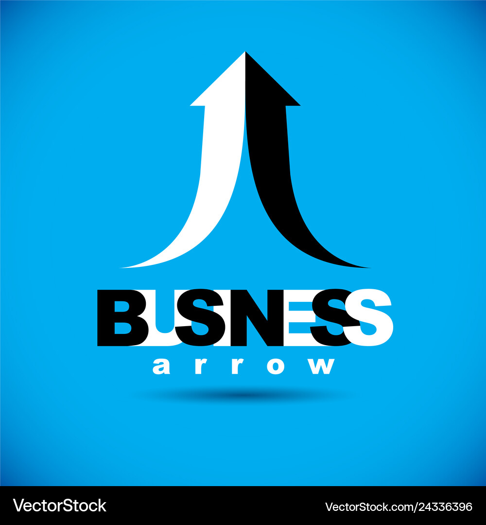 Rising Arrow Business Growth Logo Royalty Free Vector Image