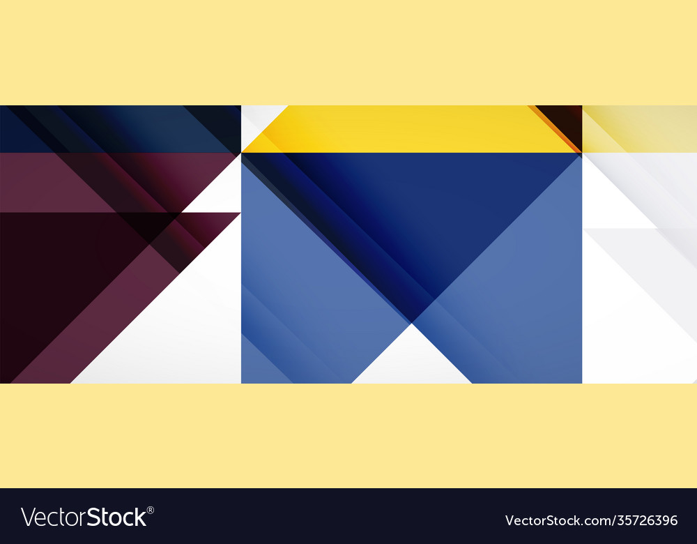 Set triangle geometric backgrounds Royalty Free Vector Image