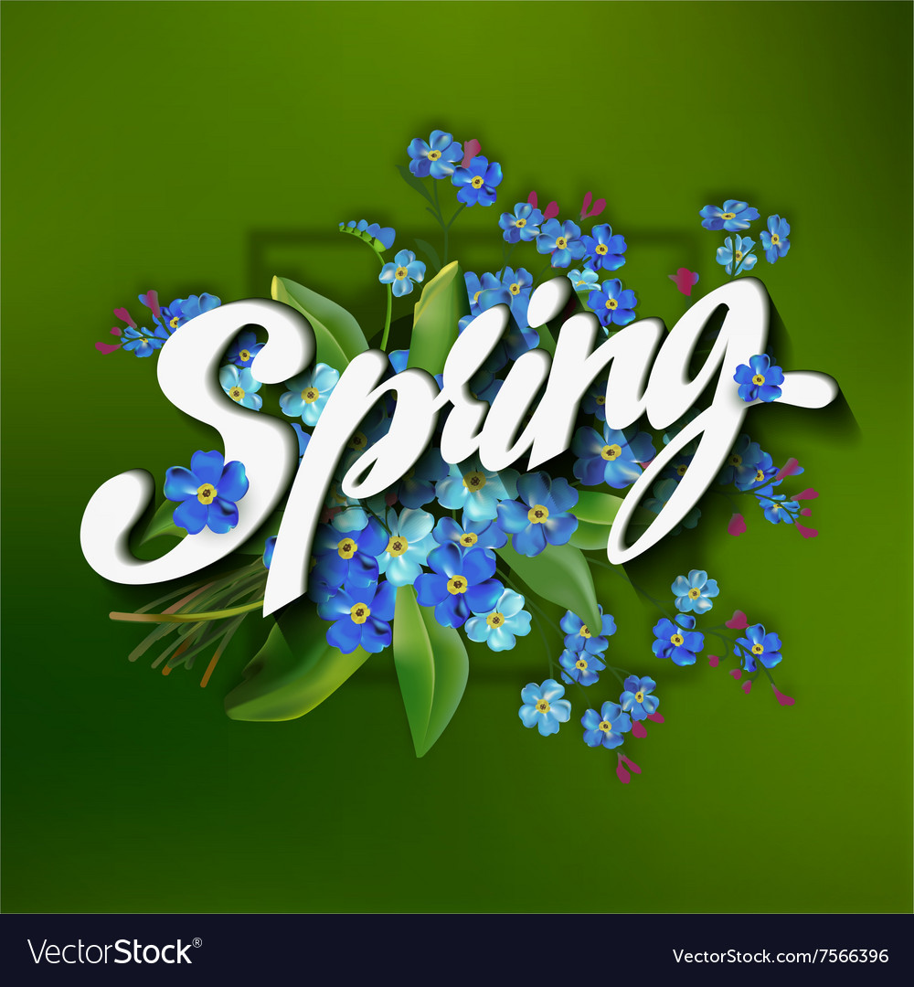 Spring lettering Royalty Free Vector Image - VectorStock