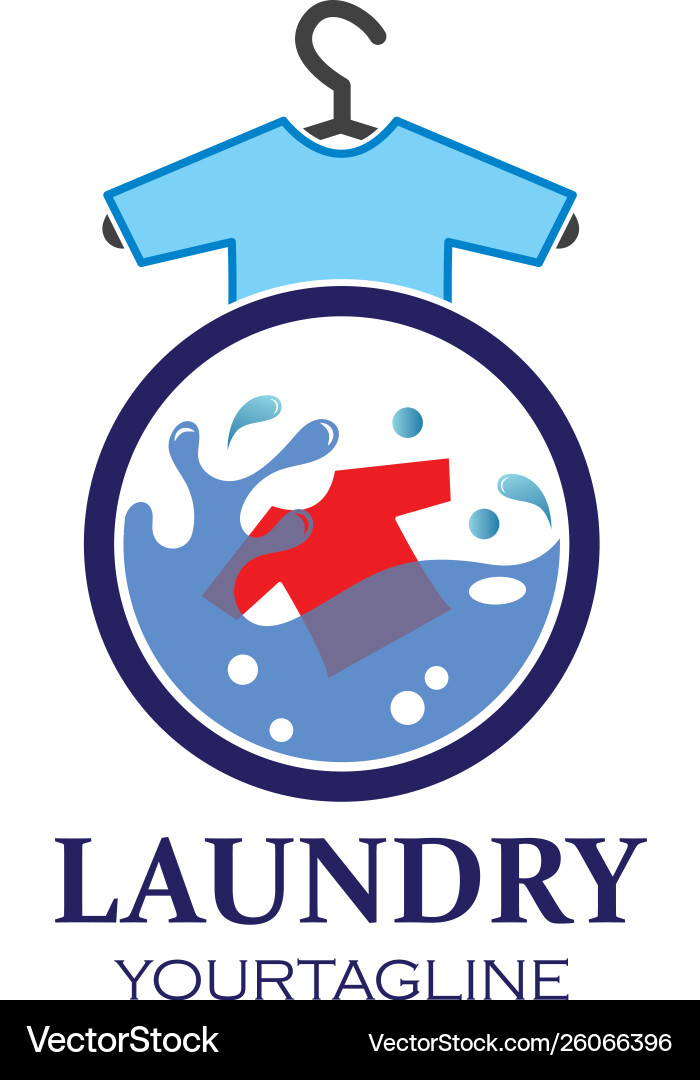 Washing clothes logo icon laundry service Vector Image