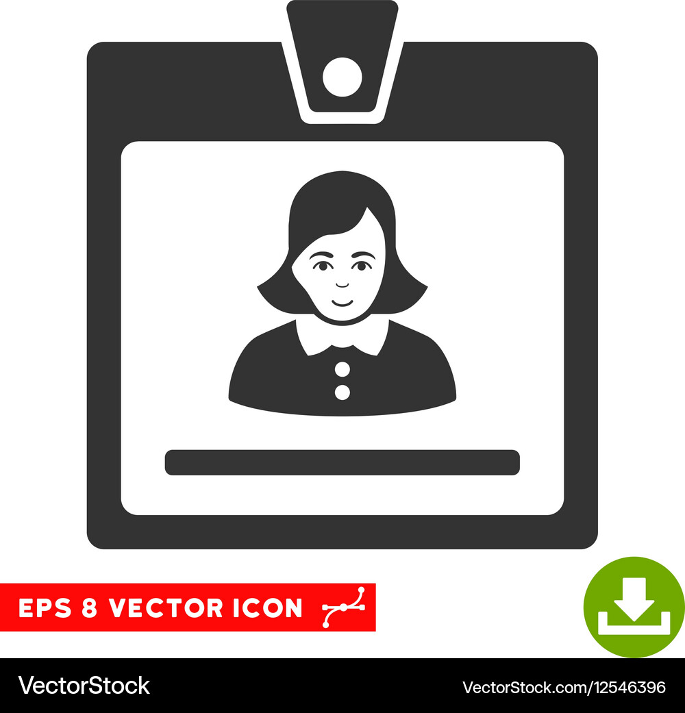 Woman badge eps icon Royalty Free Vector Image