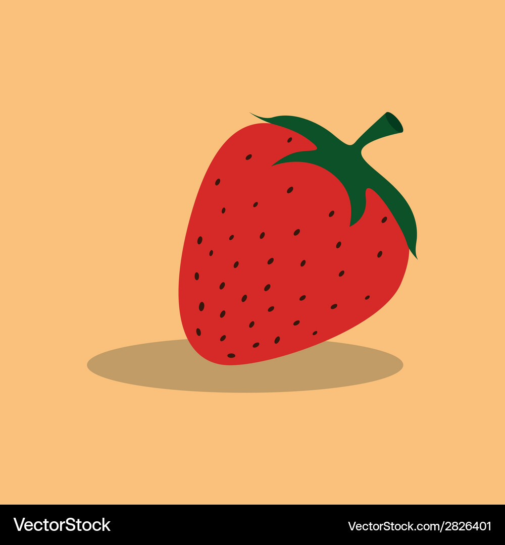 Abstract cartoon strawberry on a light color Vector Image