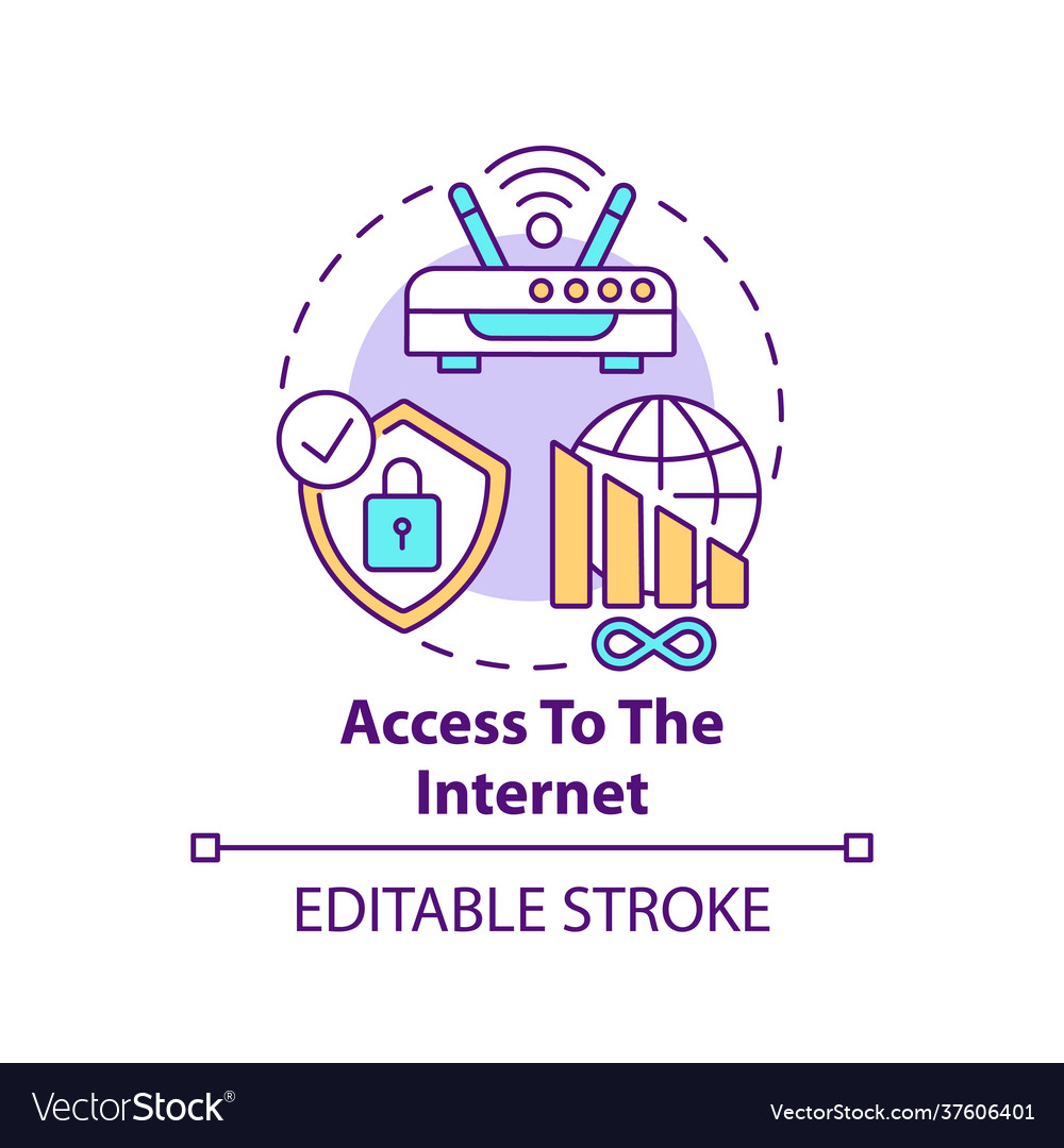 Access to internet concept icon Royalty Free Vector Image