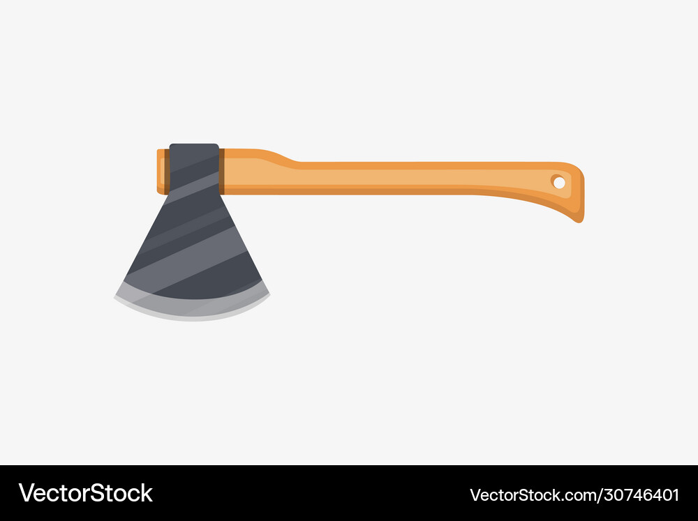 Ax in cartoon flat style isolated on white Vector Image