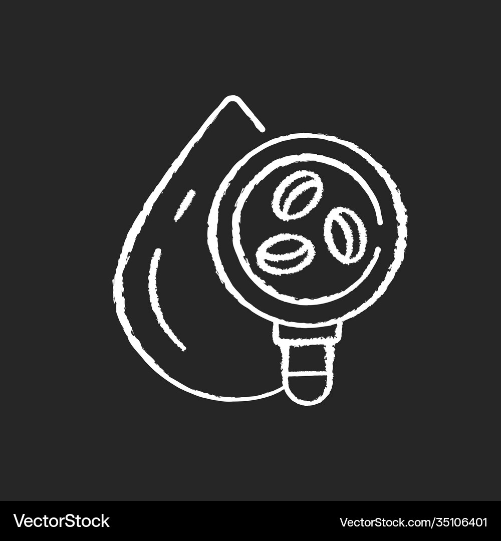 Blood cell test chalk white icon on black Vector Image