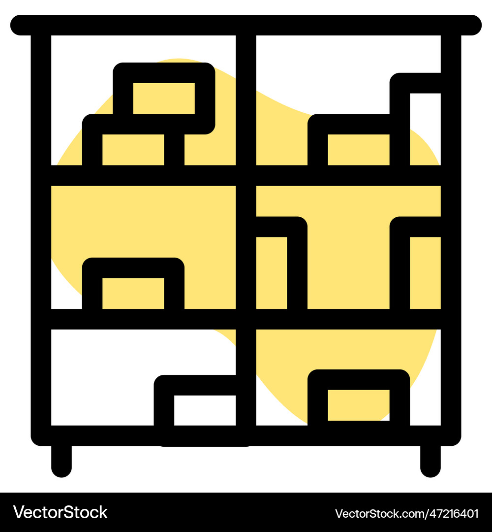 Bookcase used to store books or materials Vector Image