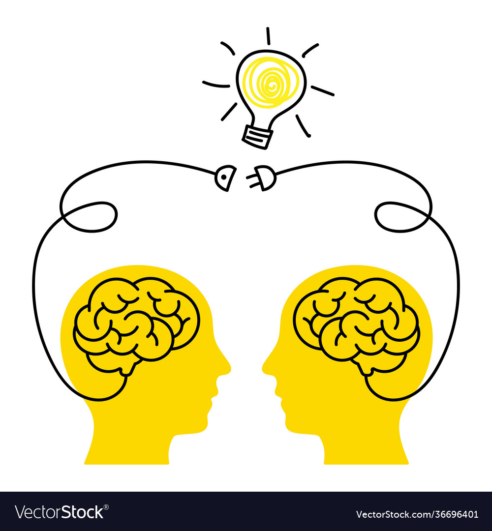 Brainstorm creative collective thinking idea man Vector Image Brainstorm creative collective thinking idea man Vector Image