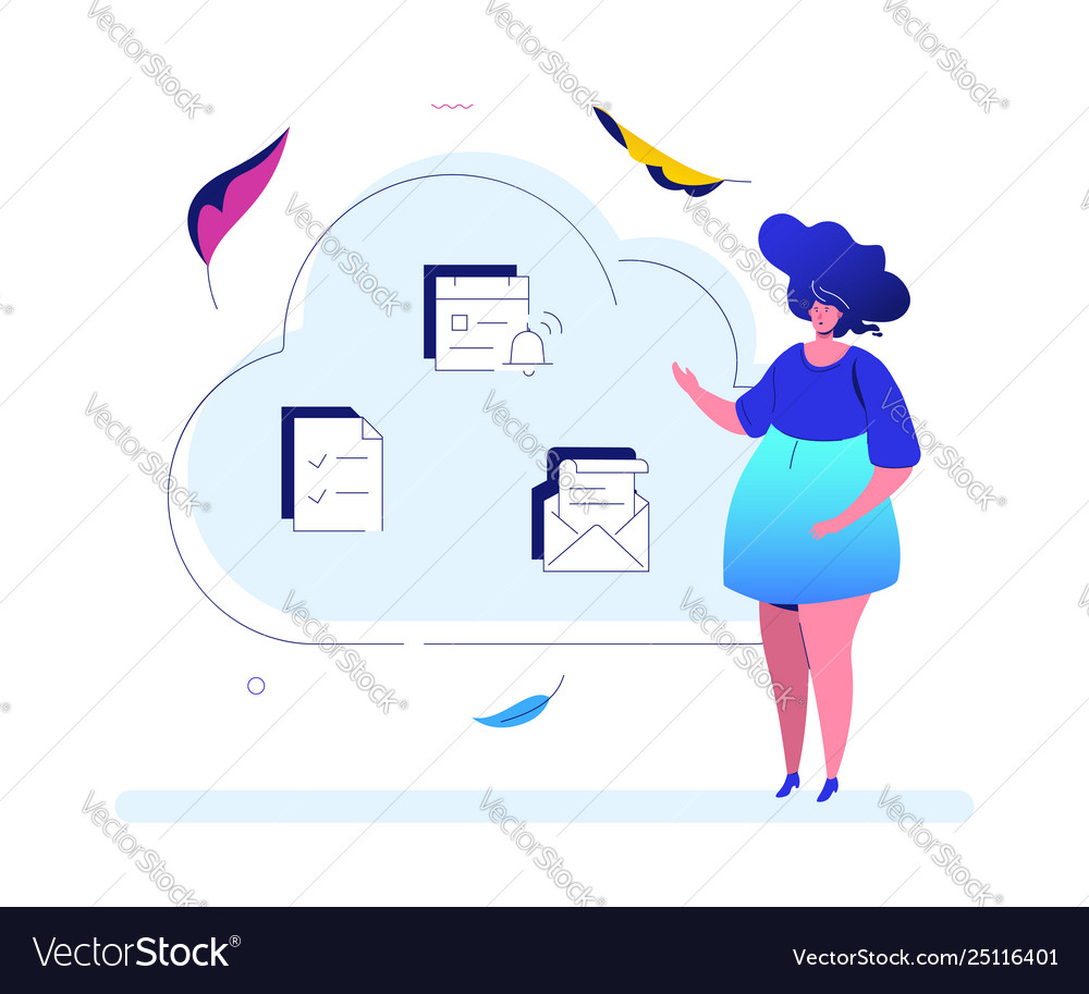 Cloud computing - modern flat design style Vector Image
