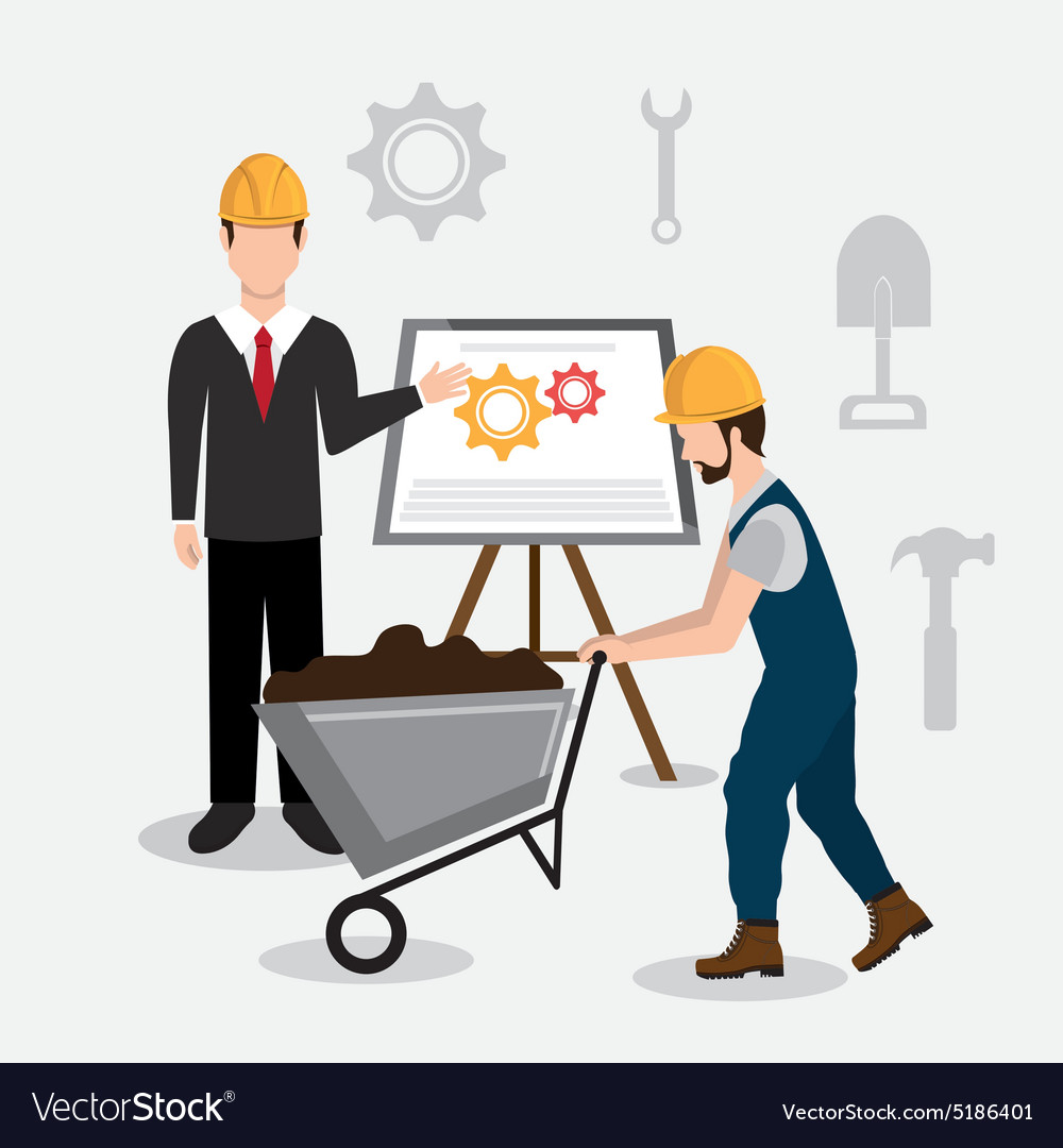 Construction digital design Royalty Free Vector Image