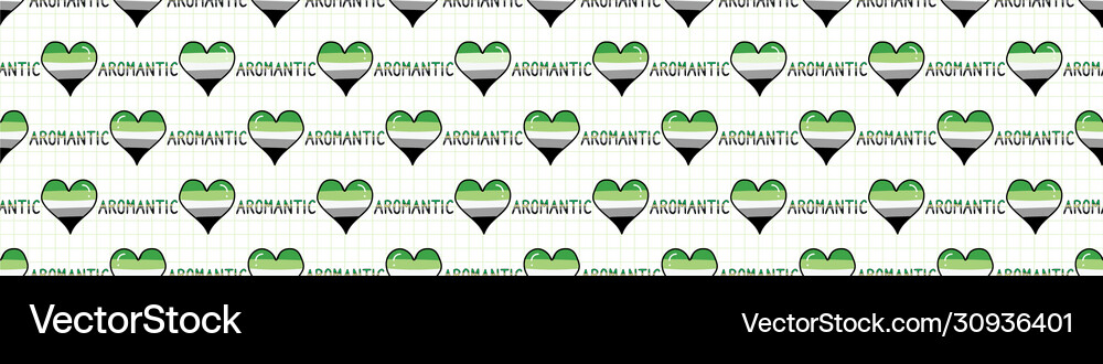 Cute aromantic heart with text cartoon seamless Vector Image