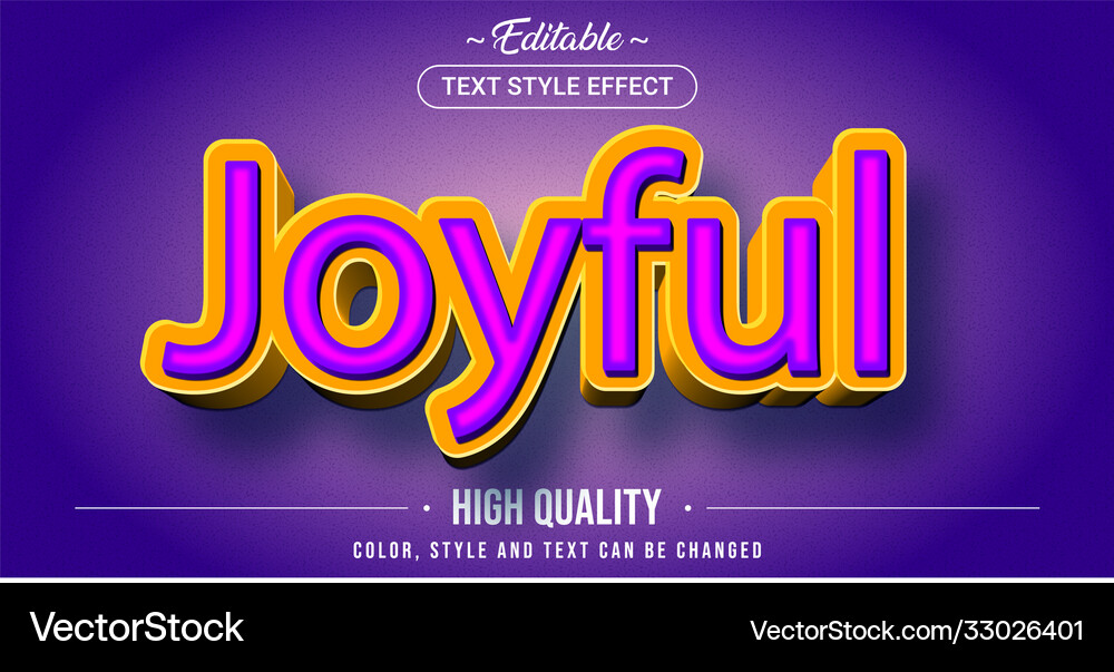 Editable text style effect - summer theme style Vector Image