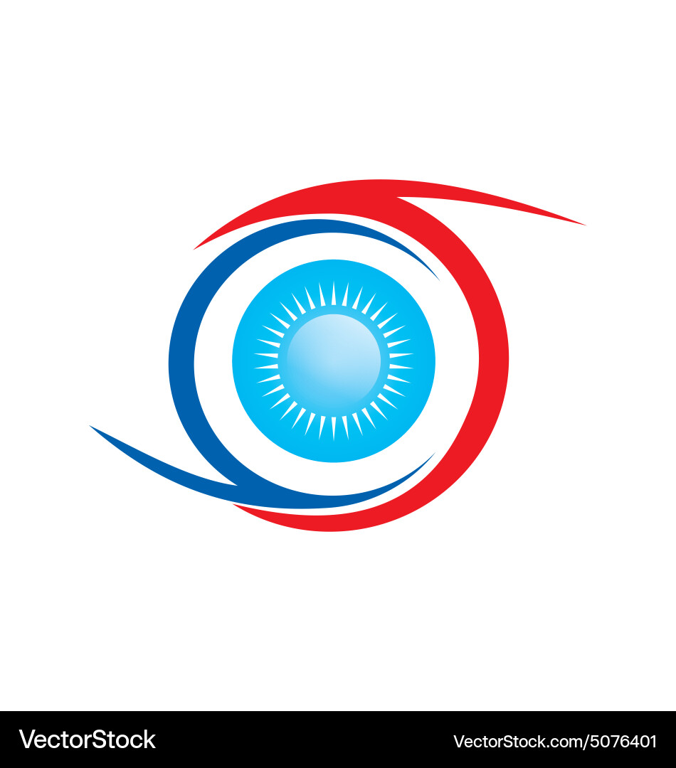 Eye ball abstract logo Royalty Free Vector Image