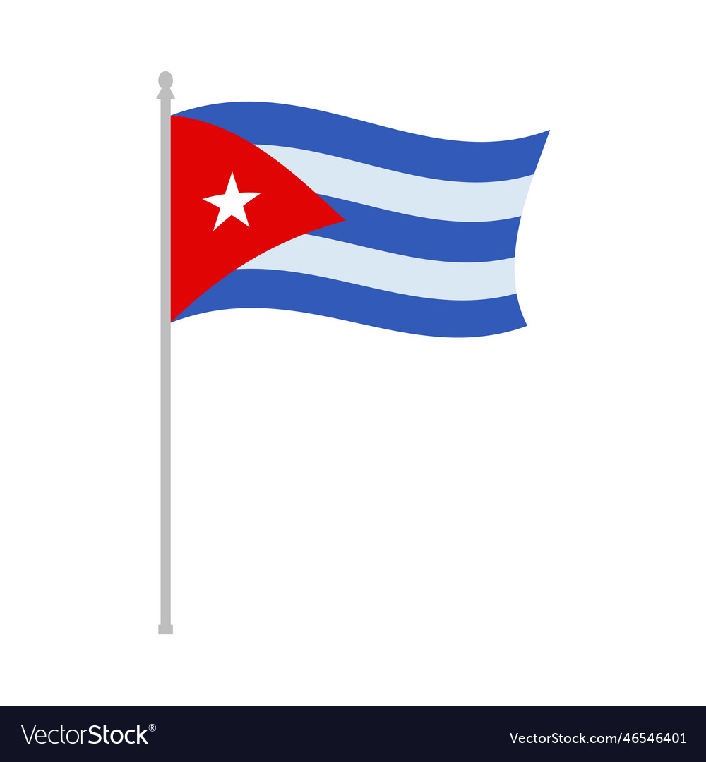 Flat cuban flag Royalty Free Vector Image - VectorStock