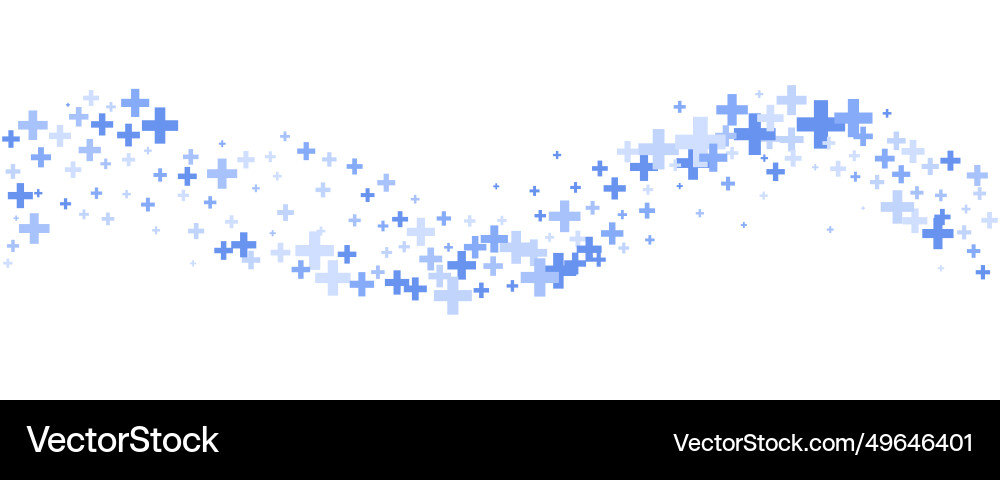 Medical cross and plus wavy background abstract Vector Image