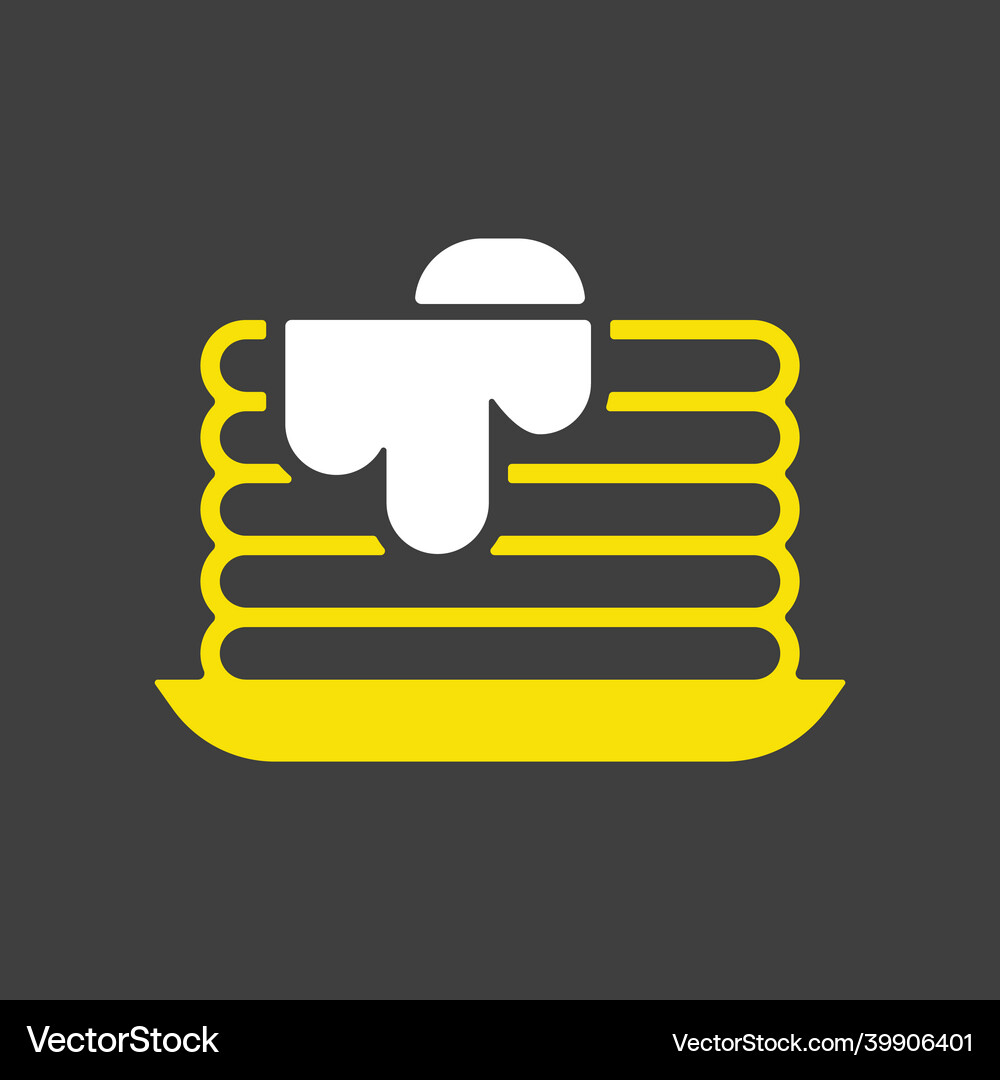 Pancake icon fast food sign Royalty Free Vector Image