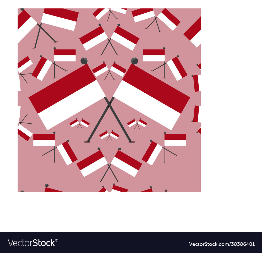 Pattern monaco flags Royalty Free Vector Image