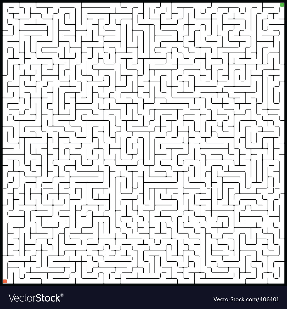 Perfect maze Royalty Free Vector Image - VectorStock