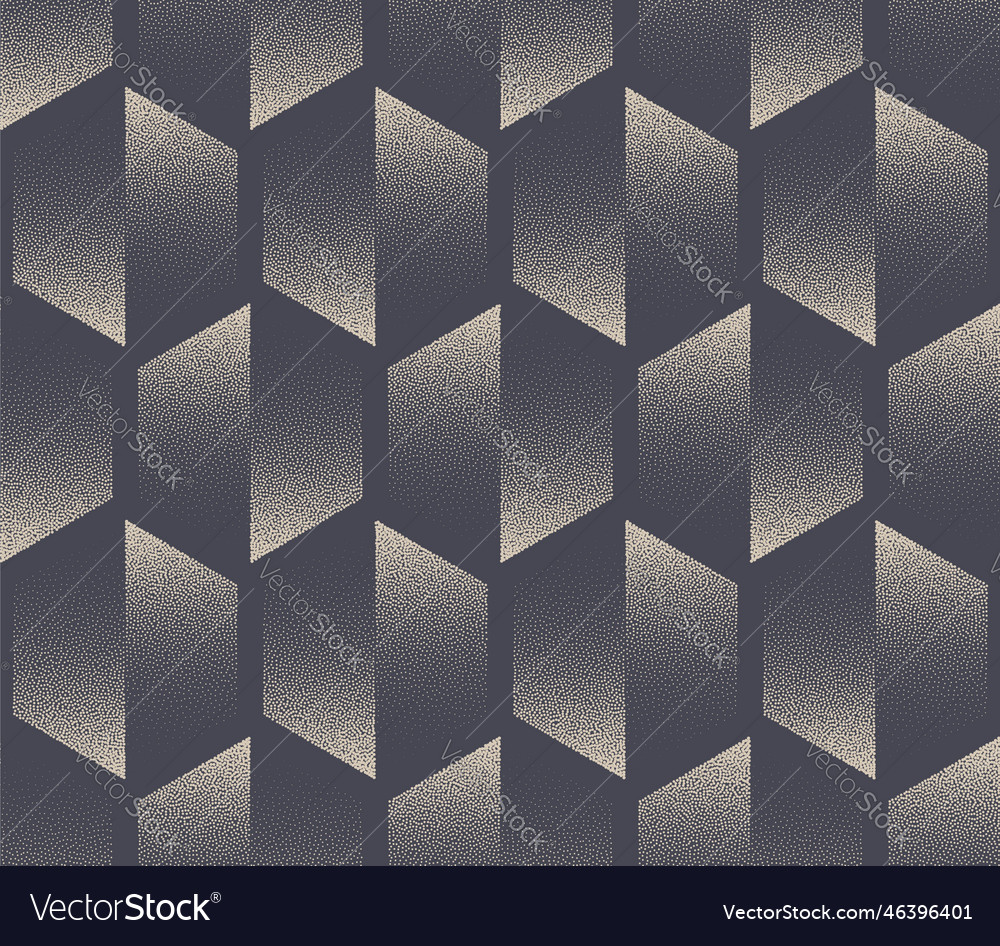 Split hexagon seamless pattern dot work old Vector Image