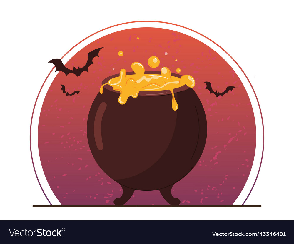 Witch potion barrel Royalty Free Vector Image - VectorStock