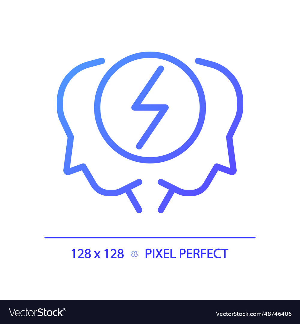 2d thin linear gradient conflict resolution icon Vector Image 2d thin linear gradient conflict resolution icon Vector Image