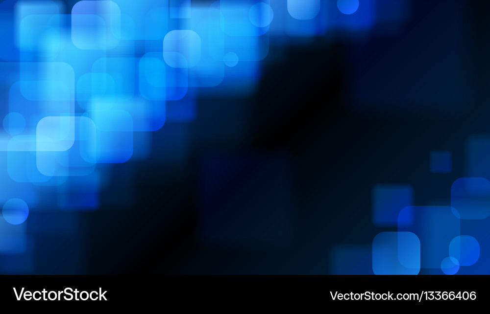 Blue abstract background of blurry squares Vector Image