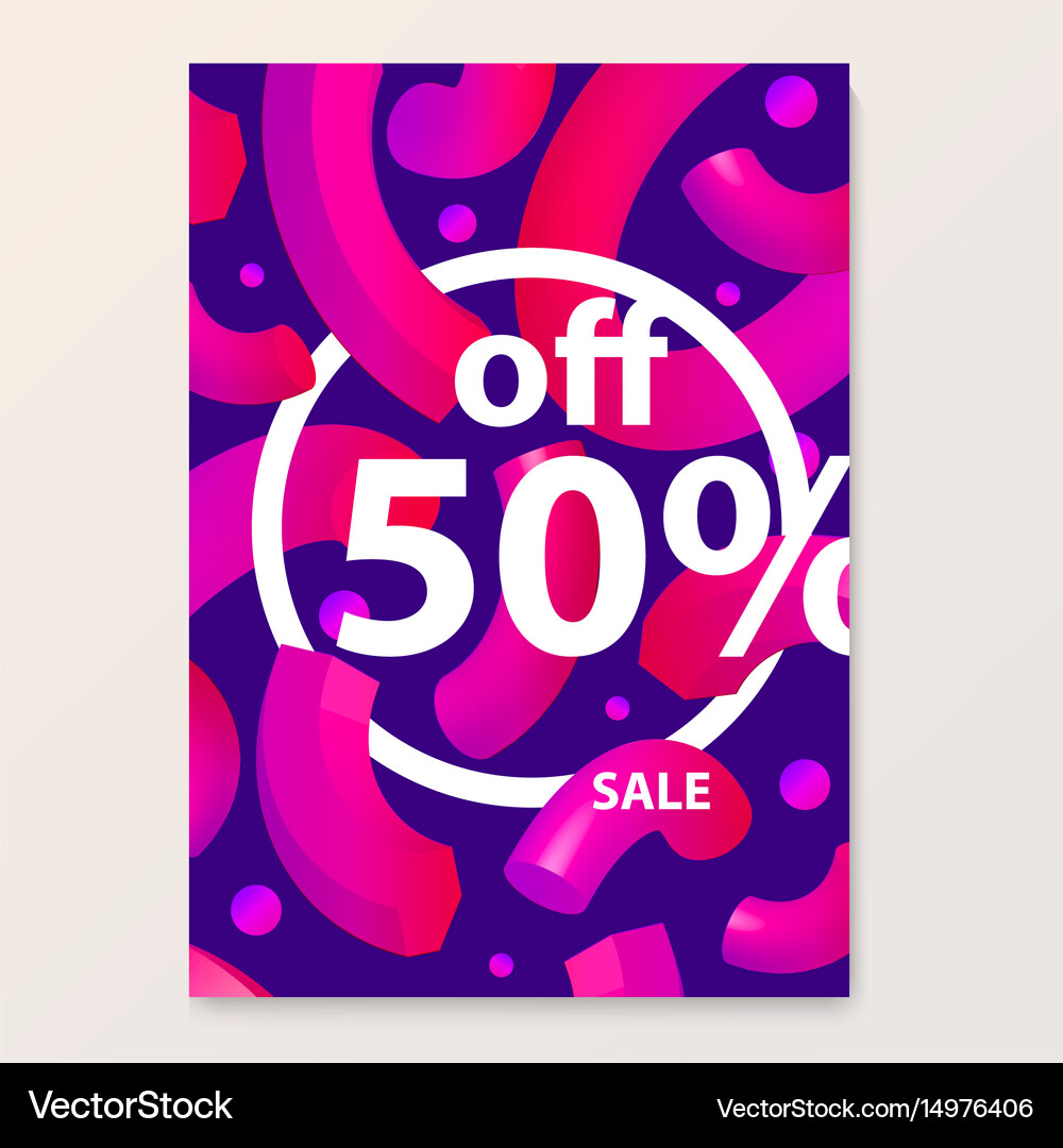 Bright poster for your sales discounts Royalty Free Vector