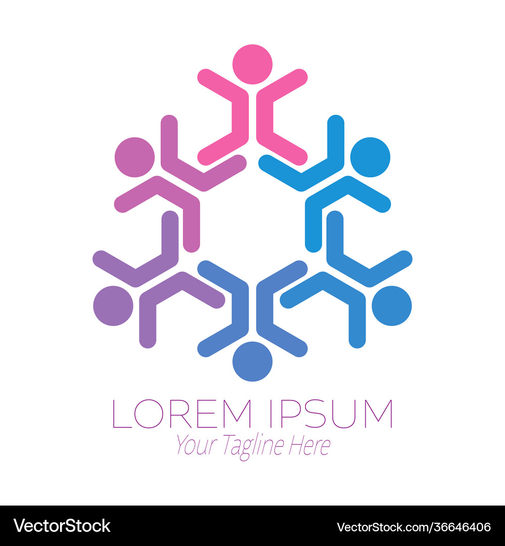 Community icon social networks team friends Vector Image