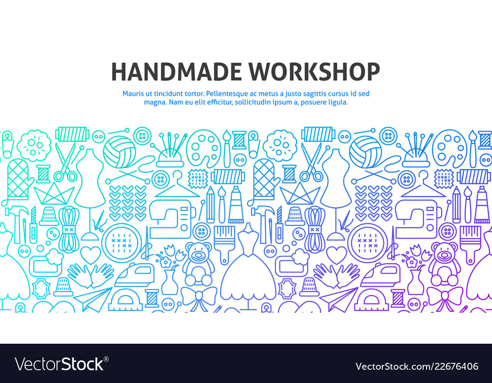 Handmade workshop concept Royalty Free Vector Image