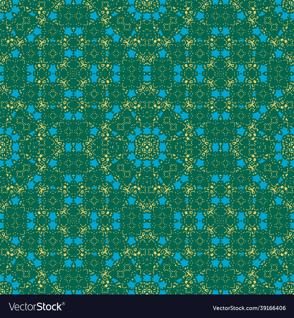 Moroccan green seamless pattern Royalty Free Vector Image
