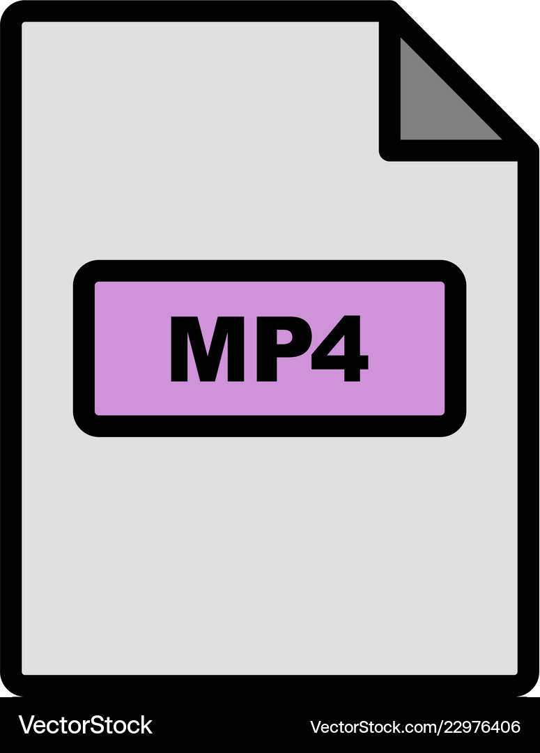 Mp4 icon Royalty Free Vector Image - VectorStock