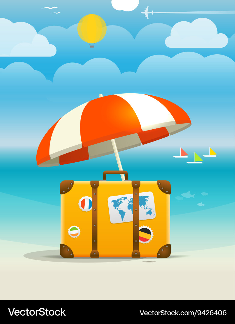 Summer seaside vacation Royalty Free Vector Image