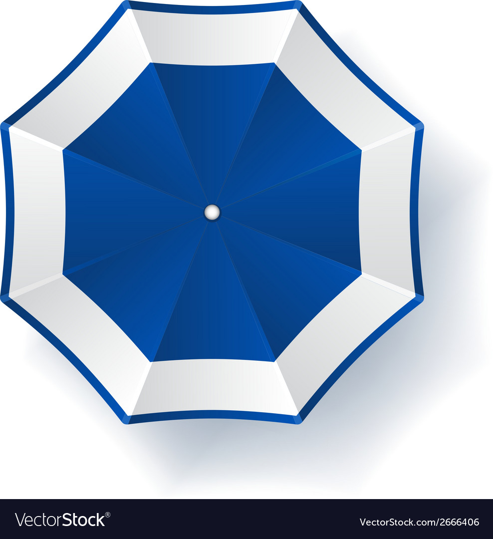 Umbrella blue white Royalty Free Vector Image - VectorStock