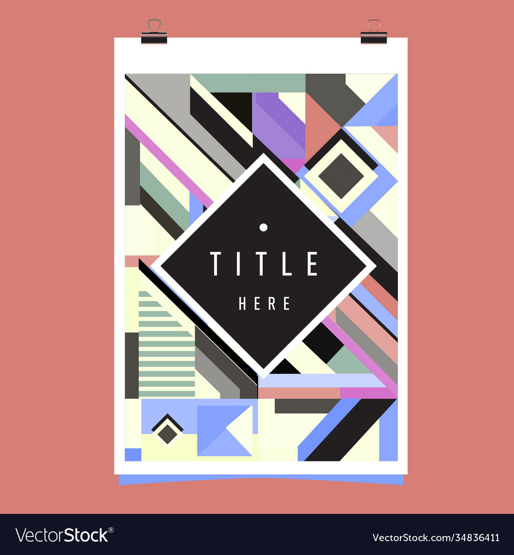 Abstract Colorful Geometric Pattern Background Vector Image