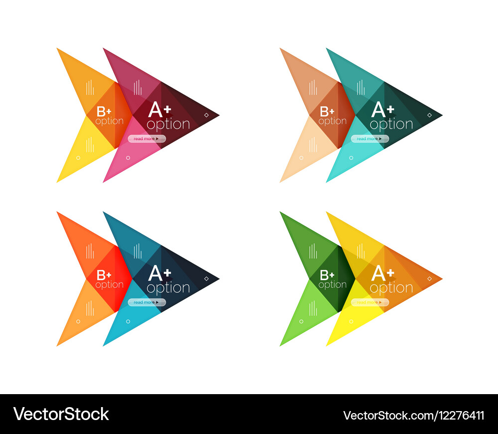 Colorful arrow option infographics Royalty Free Vector Image