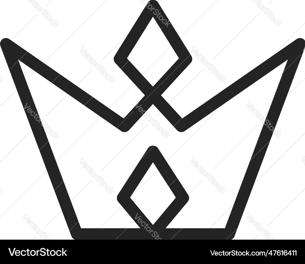 Crown logo template icon brand identity isolated Vector Image
