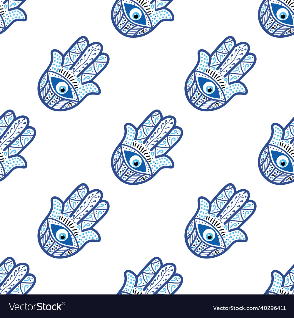 Evil eye seamless pattern magic witchcraft occult Vector Image Evil eye seamless pattern magic witchcraft occult Vector Image