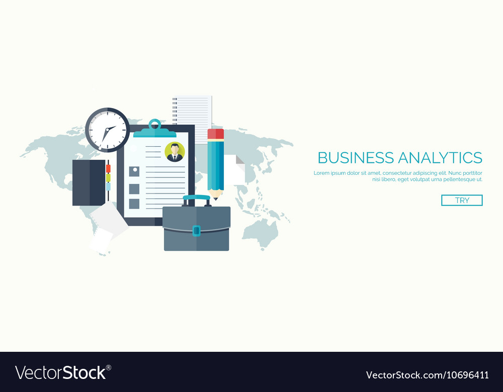 Flat business background Royalty Free Vector Image