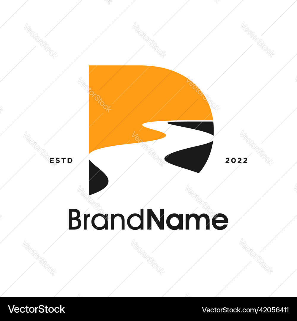 Initial d road path Royalty Free Vector Image - VectorStock