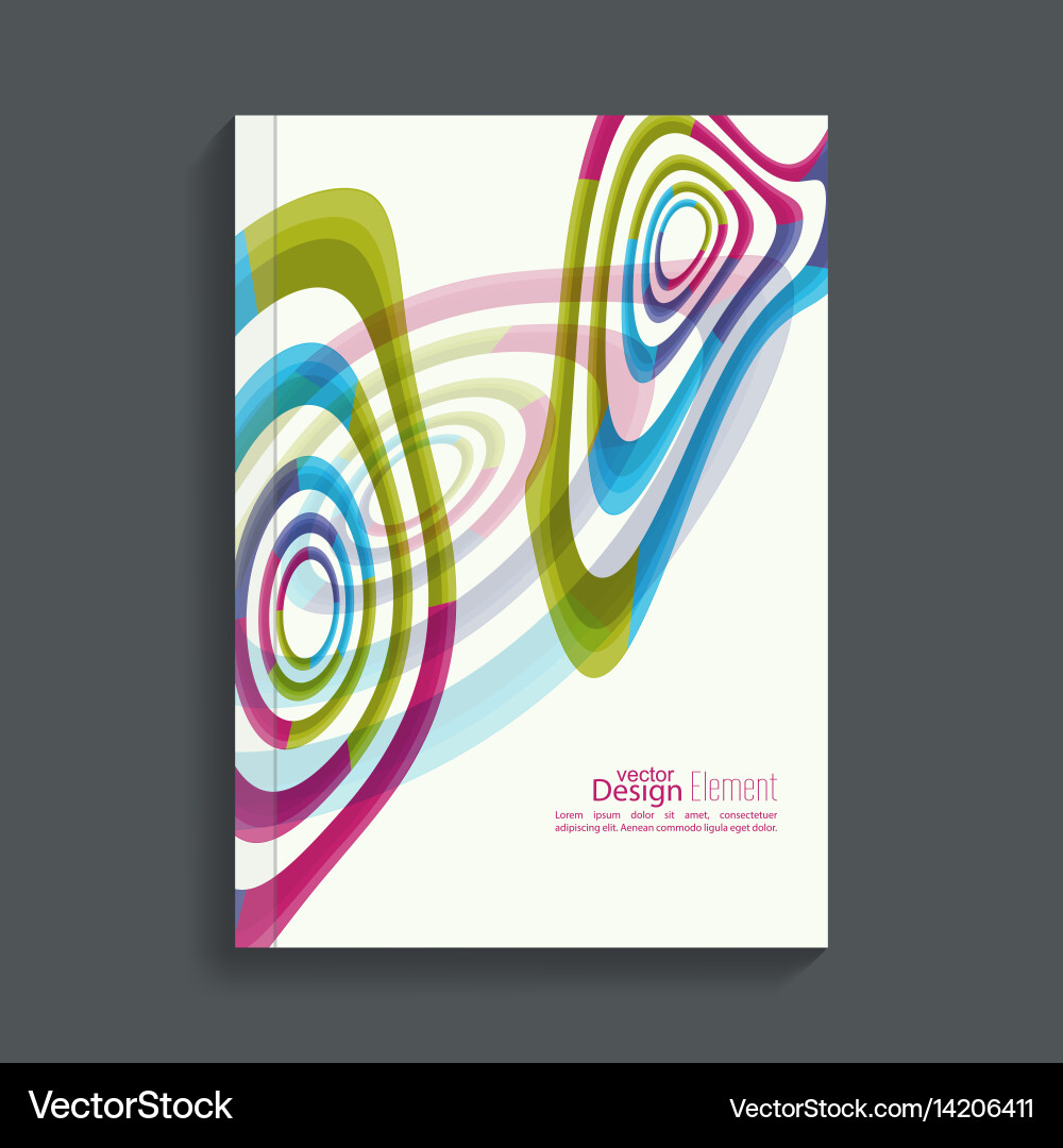 Magazine cover with colored crystals Royalty Free Vector