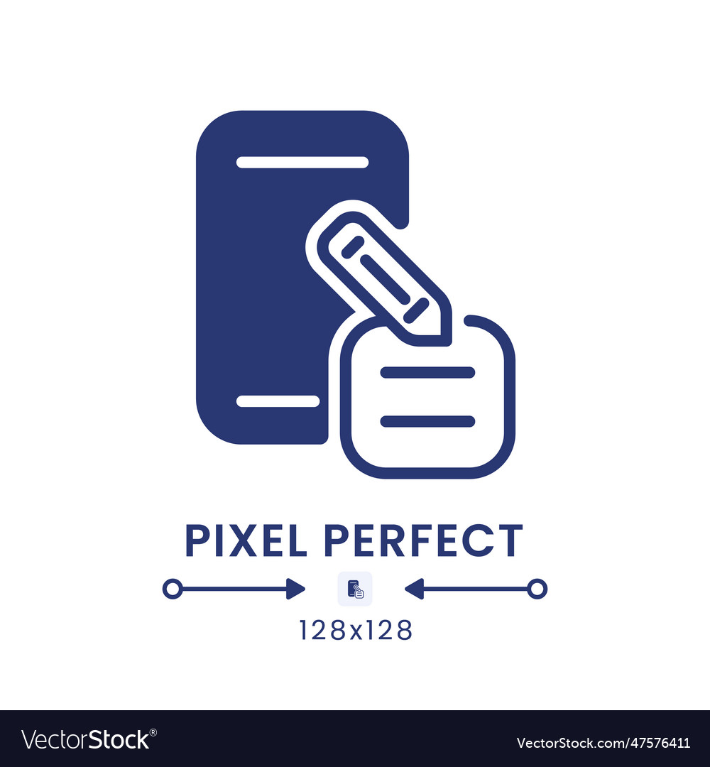 Note taking apps black solid desktop icon Vector Image