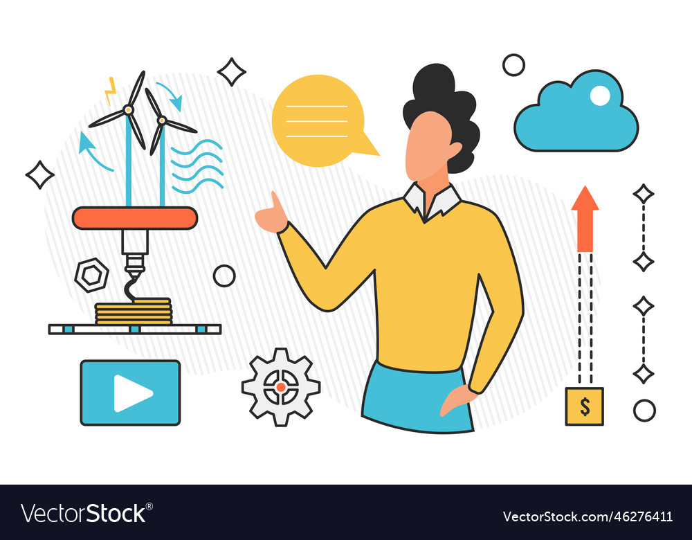 Renewable energy solution Royalty Free Vector Image
