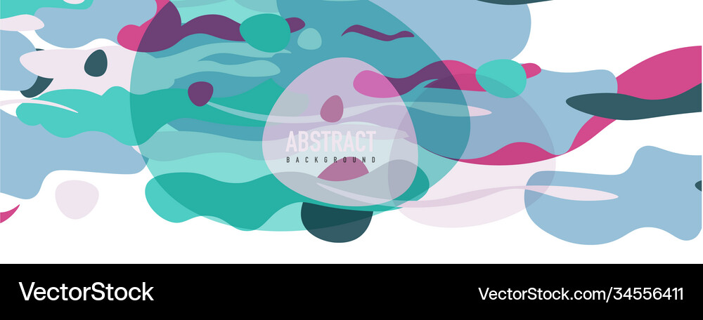 Trendy liquid style shapes abstract design Vector Image