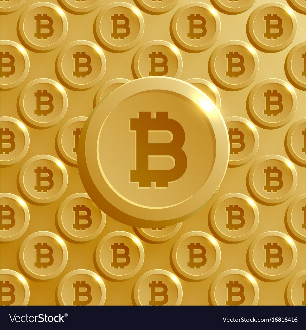 Background made with bitcoins pattern Royalty Free Vector